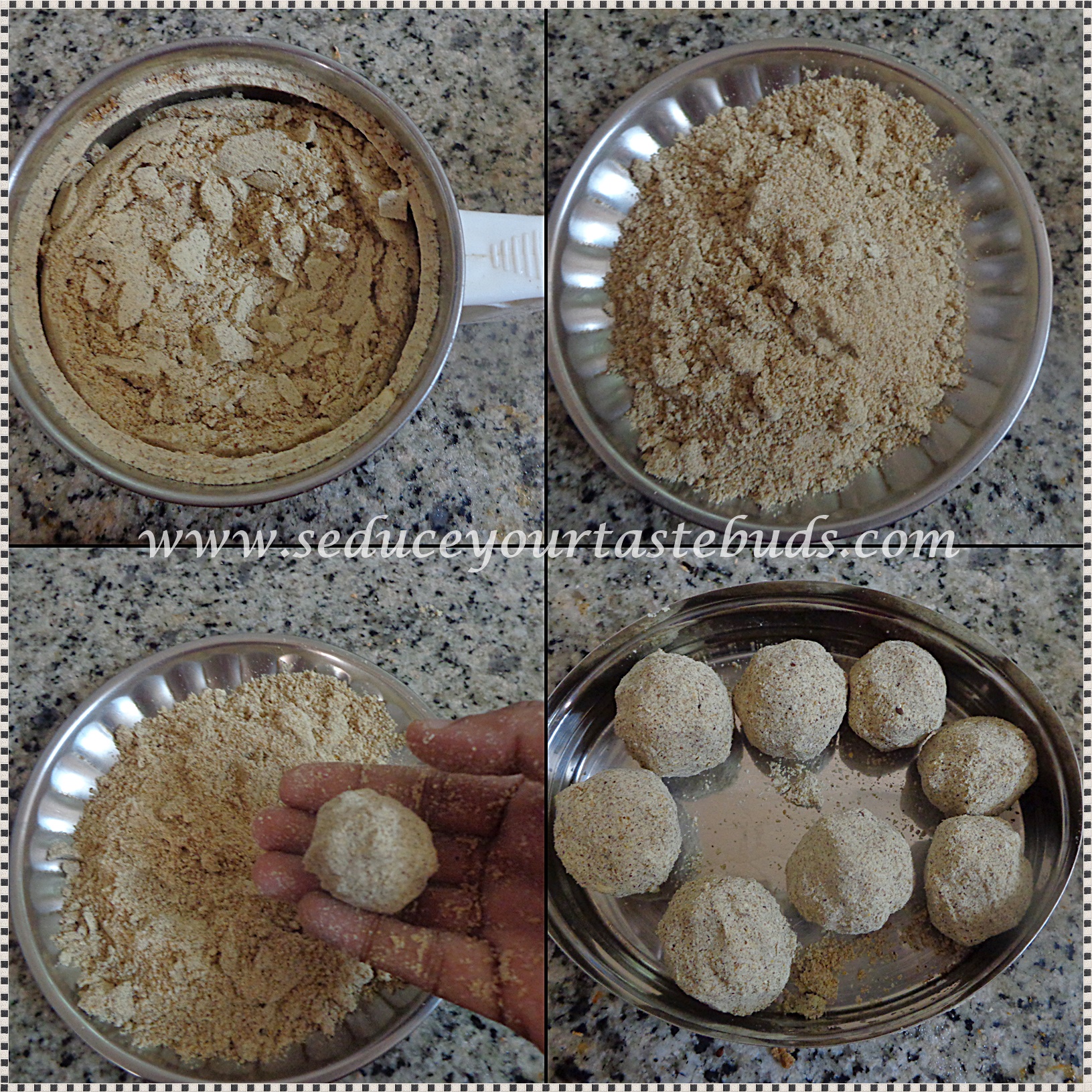 3 Ingredient Potukkadalai Ladoo | Vegan , GF - Seduce Your Tastebuds...