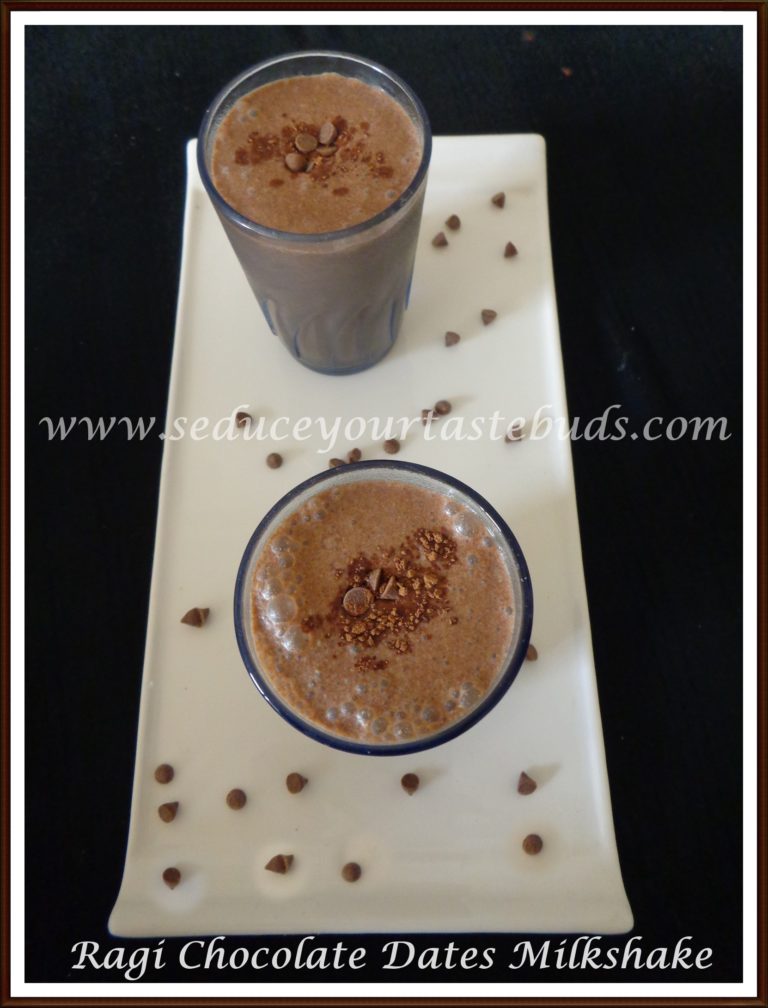 Chocolate Ragi Dates Milkshake Recipe - Seduce Your Tastebuds...