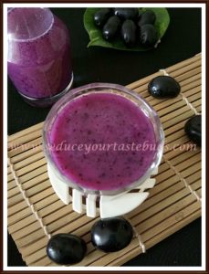 Jamun Fruit Juice Recipe - Seduce Your Tastebuds...