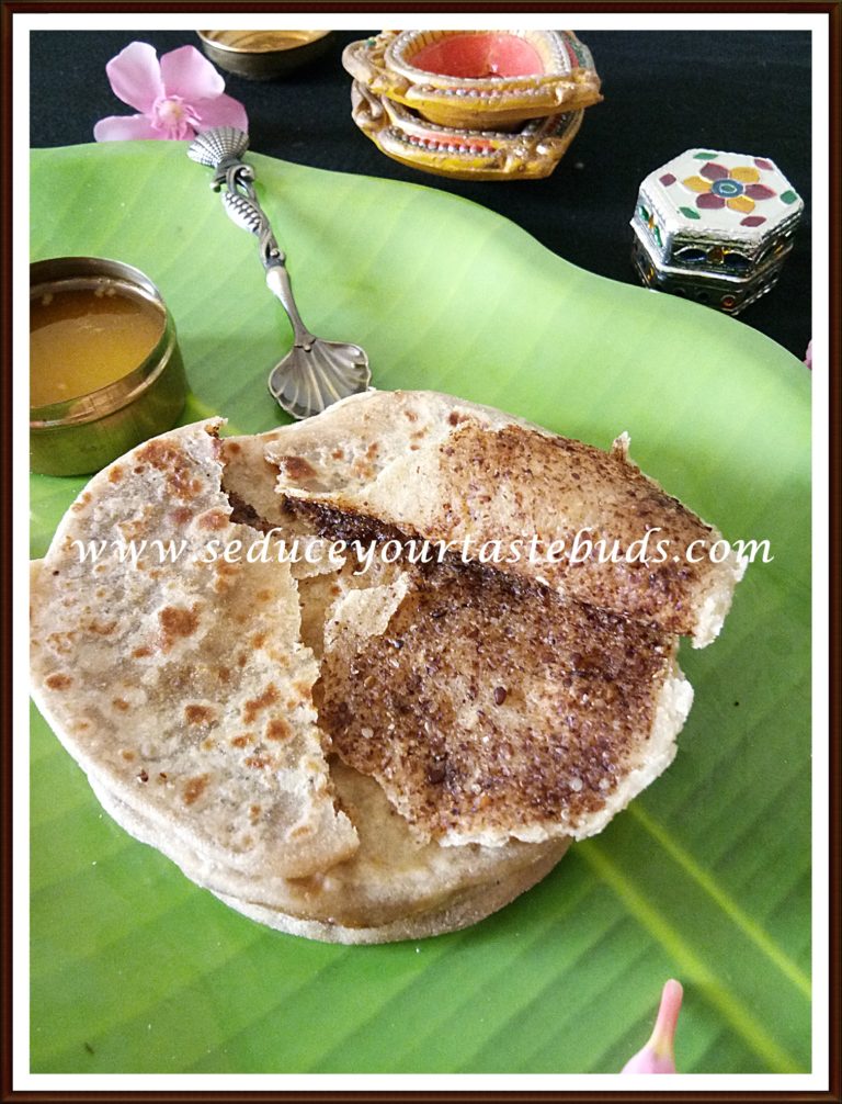 Ellu Holige Recipe | Sesame Filled Sweet Flatbread - Seduce Your ...